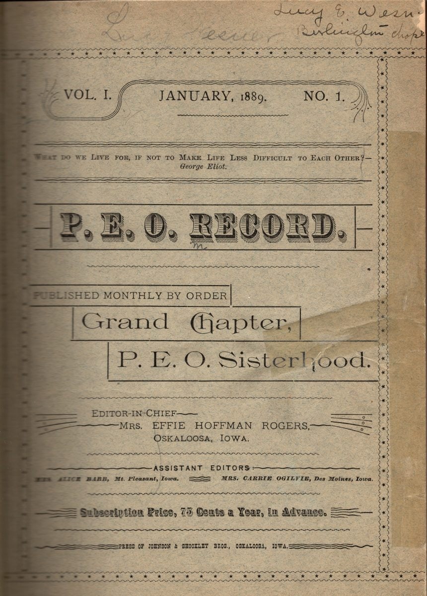 History - P.E.O. International